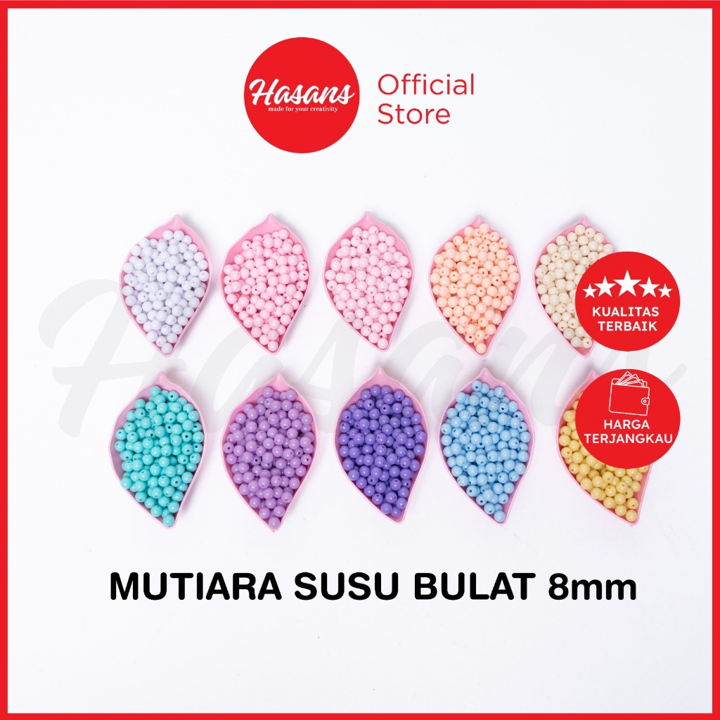 Jual Manik Bulat / Mote Susu / Manik Susu / Manik Susu Pastel / Mote Bulat / Manik Susu Bulat ...