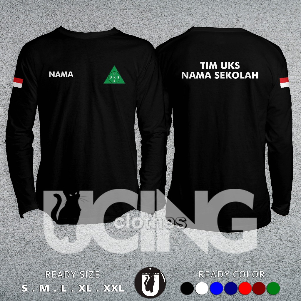 Jual Kaos Baju Tim UKS Usaha Kesehatan Sekolah Gratis Nama dan Nama ...