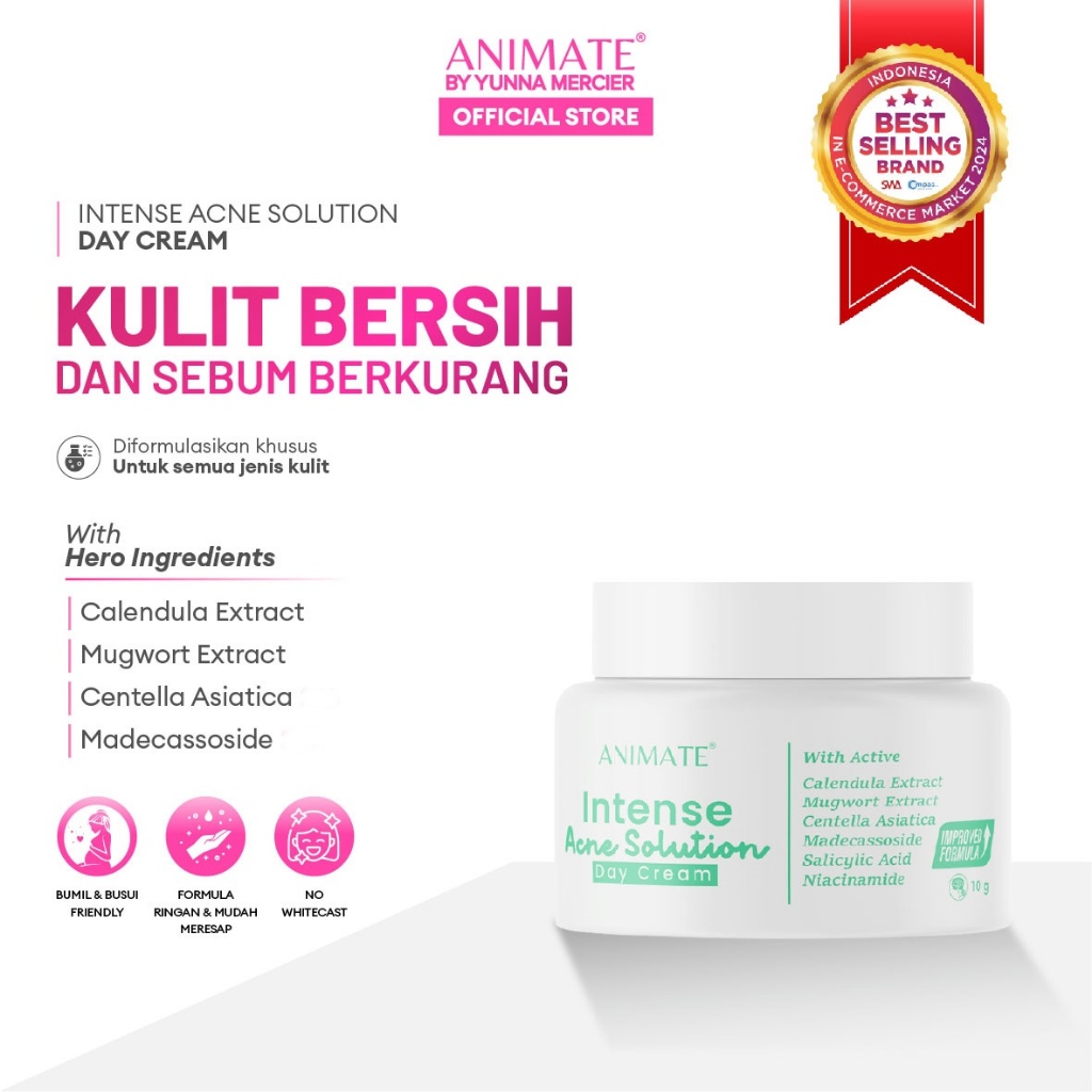 Jual Animate Intense Acne Solution Day Cream 10 gr | Shopee Indonesia