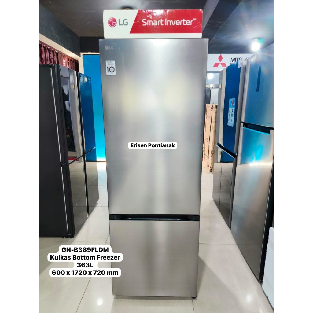 Jual LG KULKAS 2 PINTU BOTTOM FREEZER (FREEZER BAWAH) GN-B389FLDM GN ...