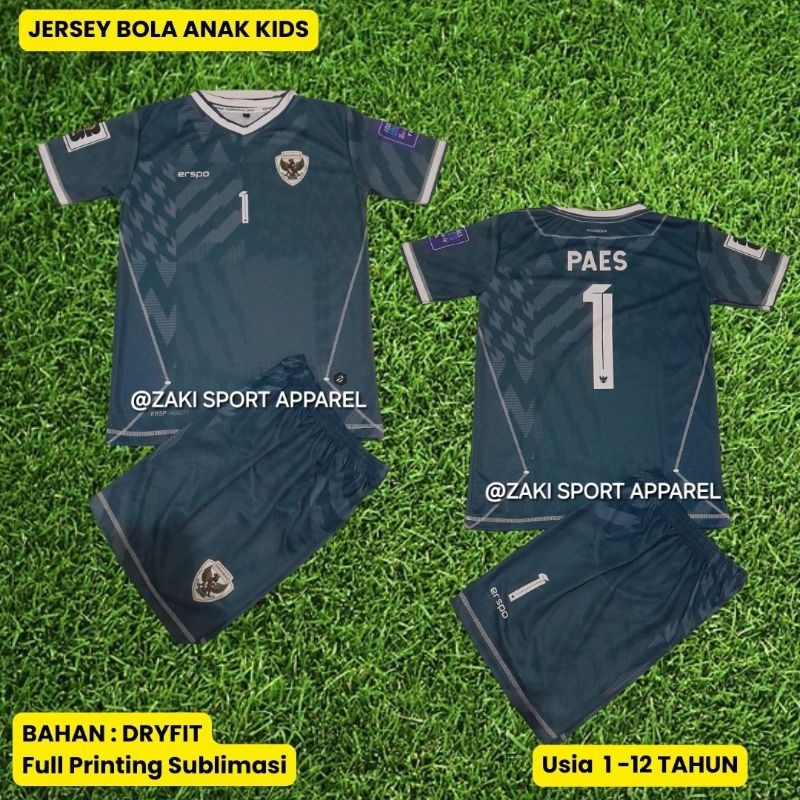 Jual HARGA PROMO Baju Timnas Kiper Paes / baju anak / jersey Anak / set ...