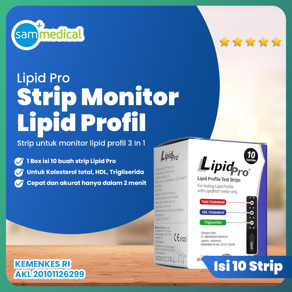 Jual Strip Lipid Pro Strip Kolesterol Trigliserida HDL LDL @10 / Refill Strip / Isi Ulang Strip ...