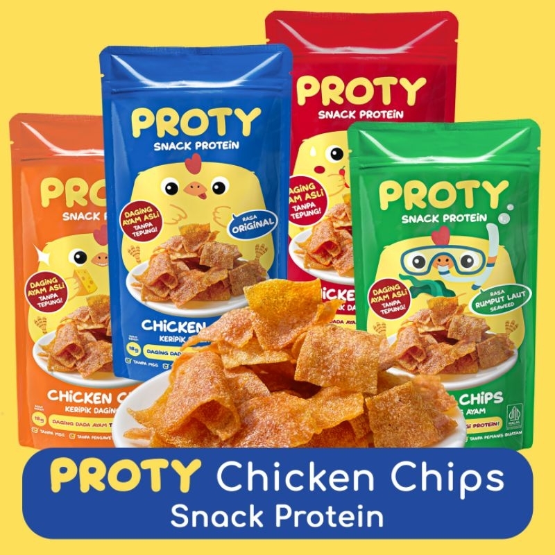 Jual Proty Snack Protein Daging Ayam (Chicken Chips) | Shopee Indonesia