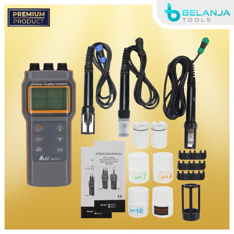 Jual Dissolved Oxygen Water Meter AZ86031 5 in 1 PH Conductivity ...