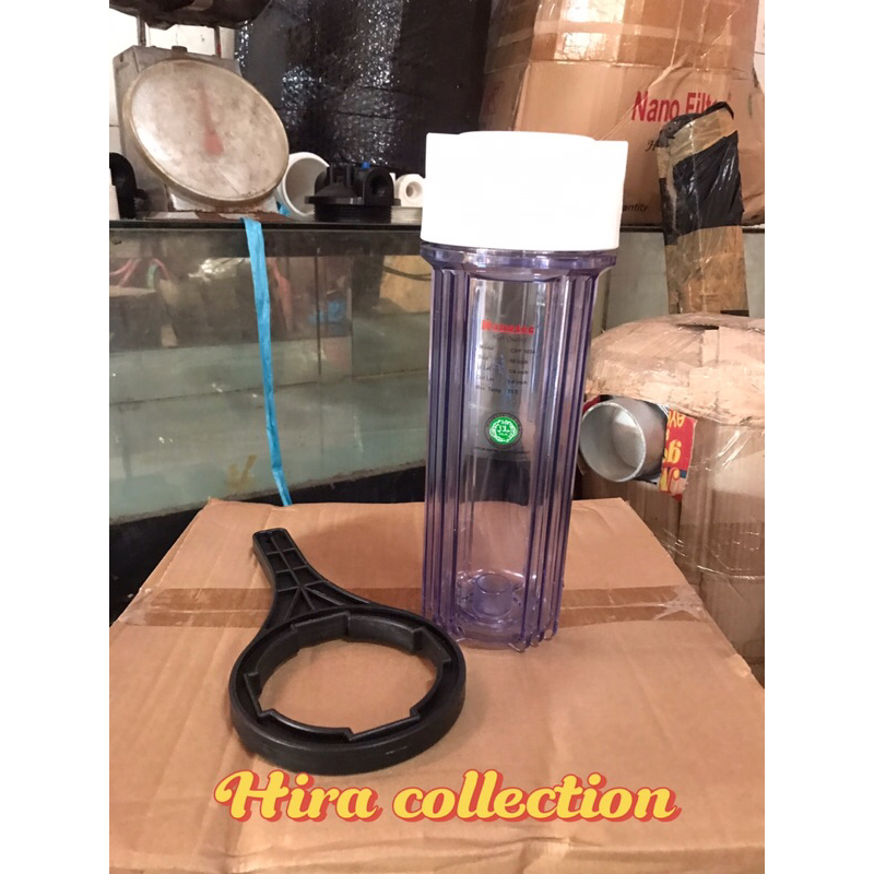 Jual Housing Filter Air 10 inch CLEAR DOUBLE ORING Ukuran 1/4 inch - 1/ ...