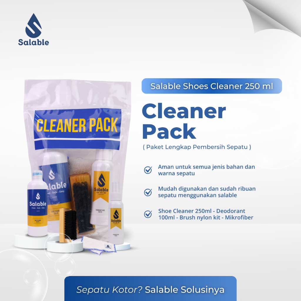 Jual Salable Cleaner Pack - Pembersih Sepatu Komplit Shoe Cleaner ...