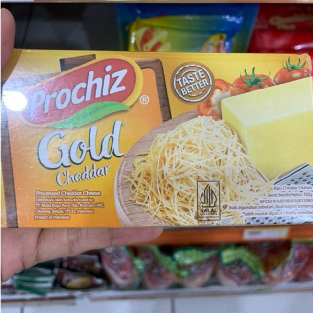 Jual PROCHIZ CHEDDAR CHEESE GOLD 160GR | Shopee Indonesia