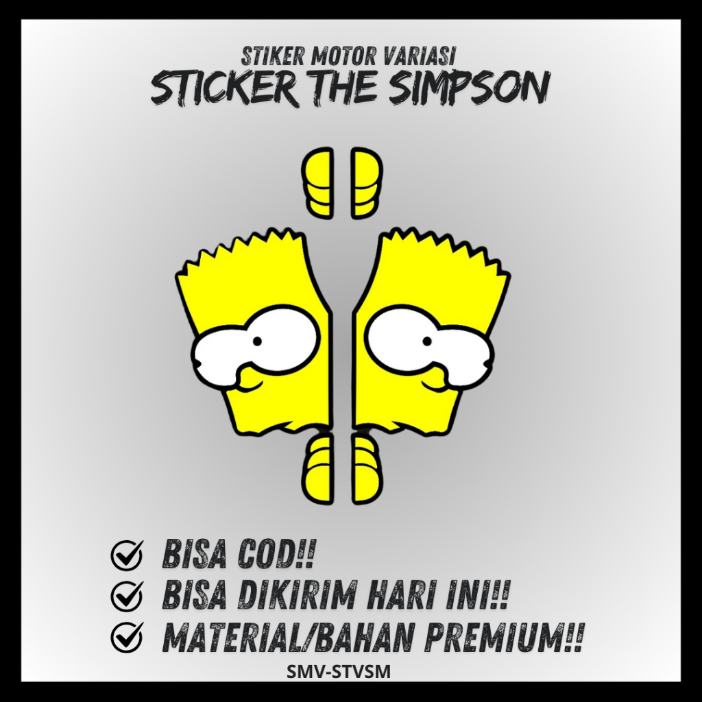 Jual STIKER VARIASI MOTOR SIMPSON STICKER THE SIMPSON NGINTIP STICKER ...