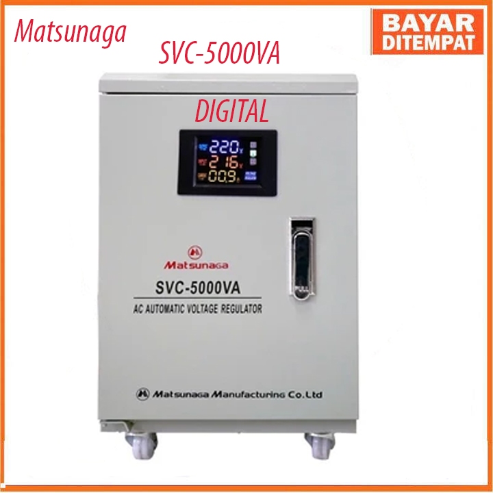 Jual MATSUNAGA STAVOLT SVC-5000W DIGITAL MATSUNAGA STAVOL LISTRIK STABILIZER 5000VA | Shopee ...