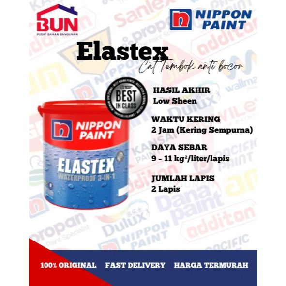 Jual NIPPON CAT WATERPROOF ELASTEX 2OKG // CAT ANTI BOCOR ELASTEX ...