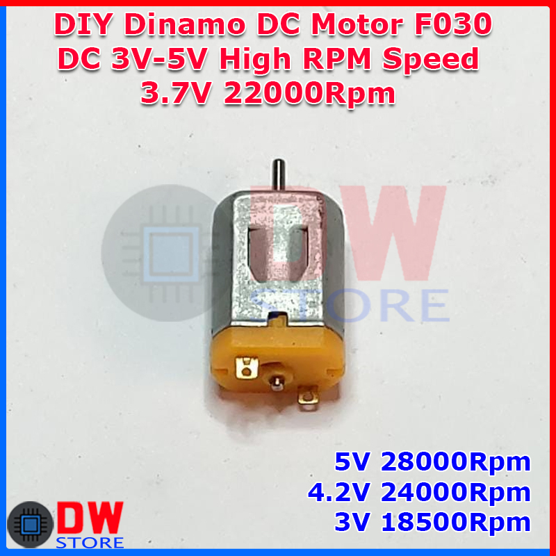 Jual DC Micro Motor Dinamo F030 030 Toy Motor High RPM Speed DC 3V-5V ...