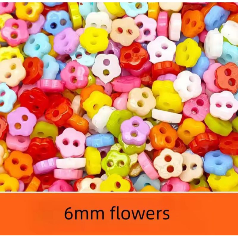 Jual Kancing Mini Bunga 6mm Boneka/Baby (50 Pcs) | Shopee Indonesia