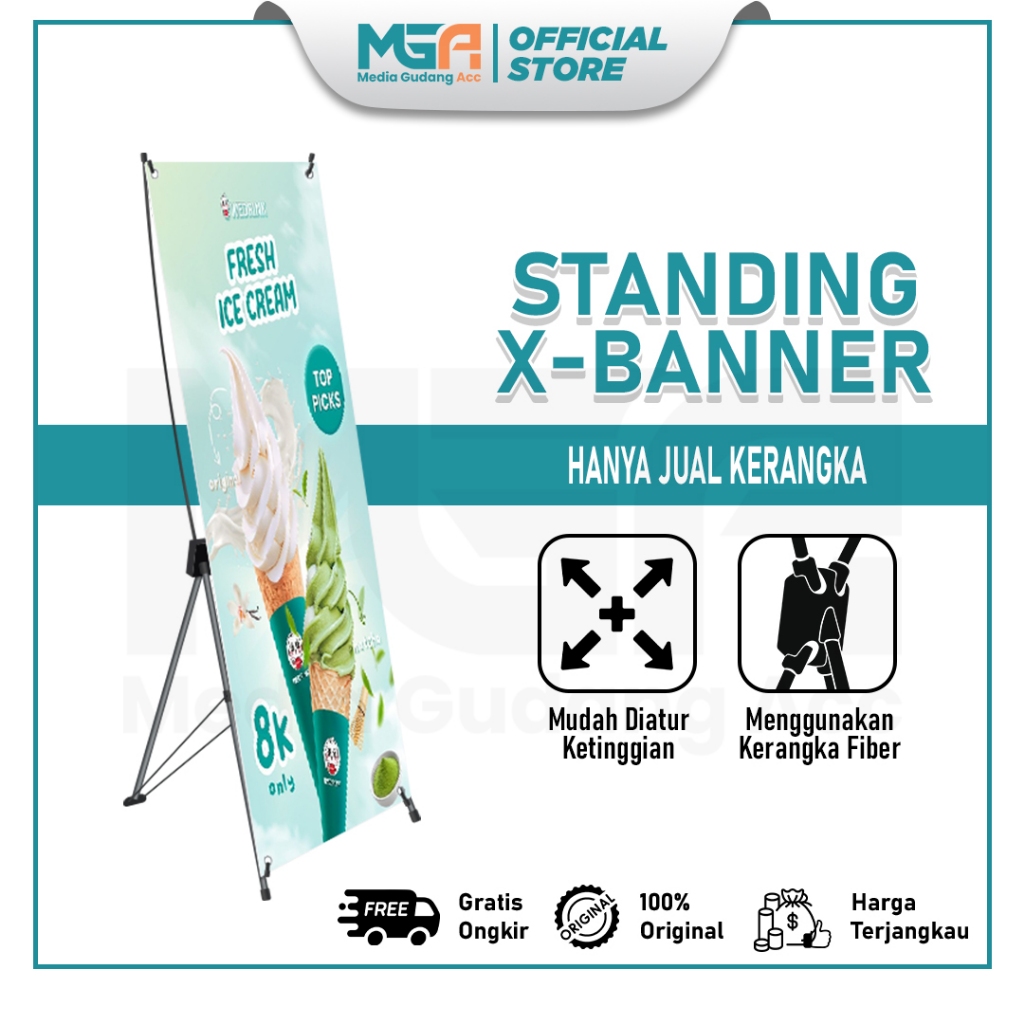 Jual X Banner / Tripod Stand Banner / Rangka Spanduk Standing Poster ...