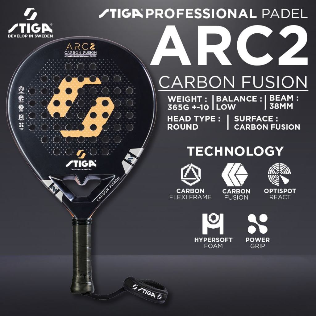 Jual Raket Padel Tenis Tennis Stiga Professional Padel ARC 2 Carbon ...