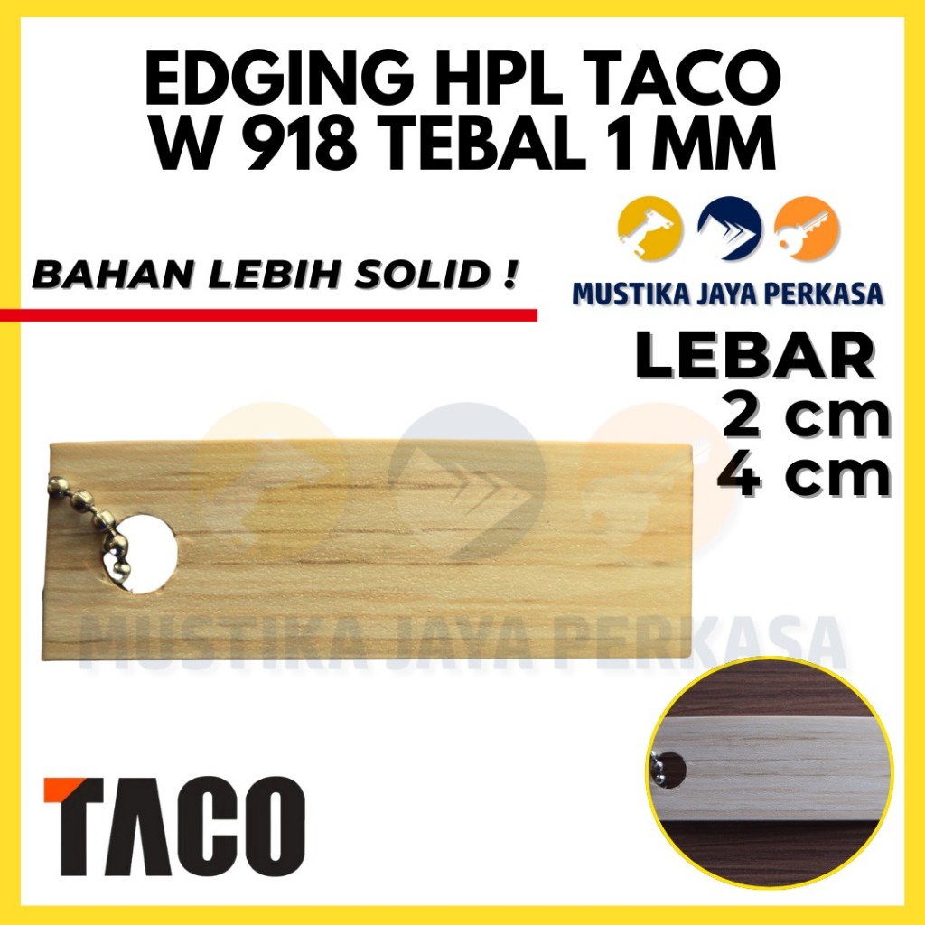 Jual Per 5 Meter Edging Taco W 918 Woodgrain HPL TH 918 J Malmo Cream | Shopee Indonesia