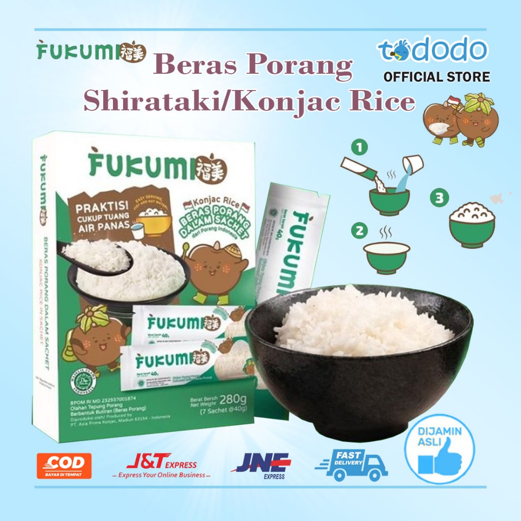 Jual Beras Porang FUKUMI Box Sachet Shirataki/Konjac Rice | Shopee ...