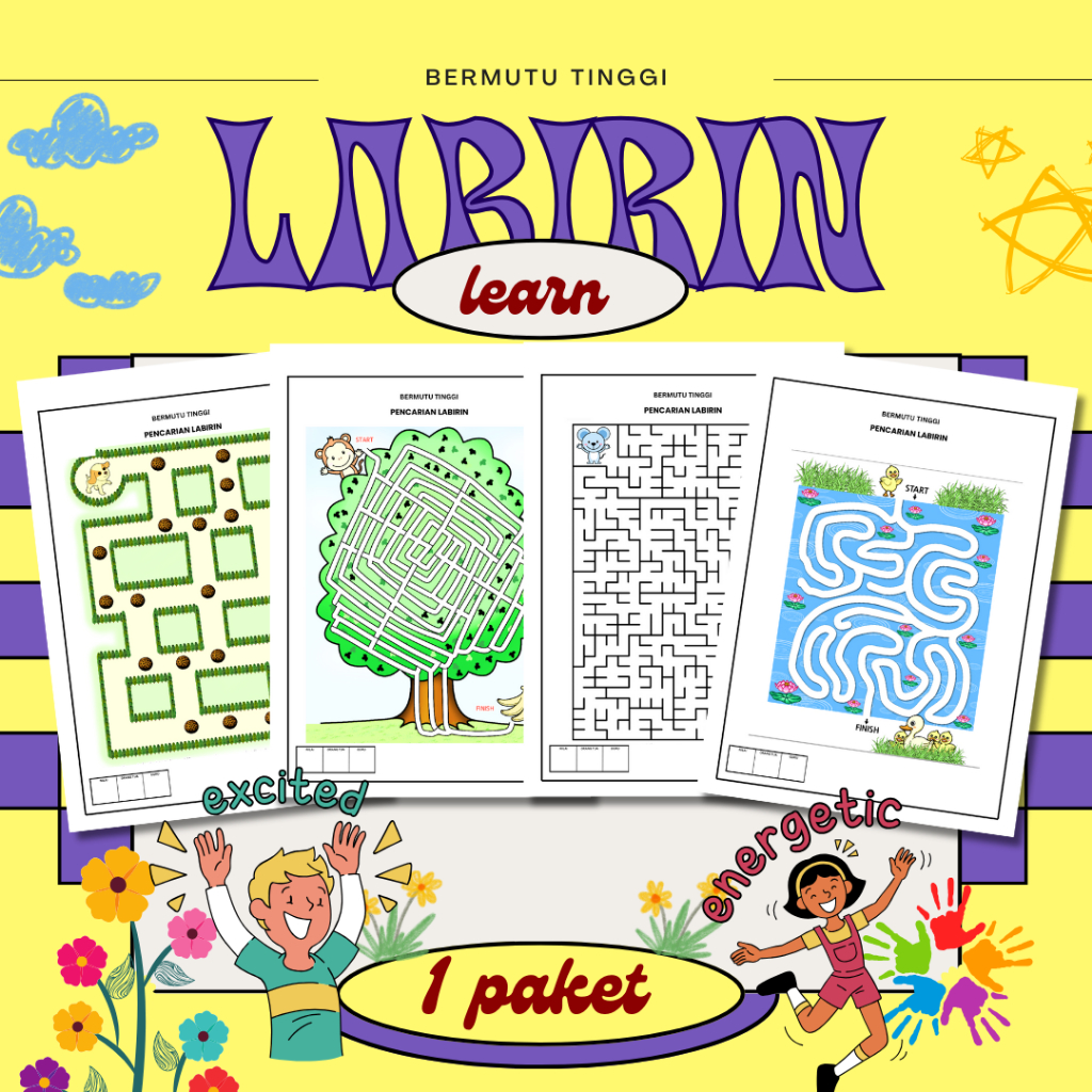 Jual Worksheet Aktivitas Anak Lembar Mengasah Otak Anak Labirin ...