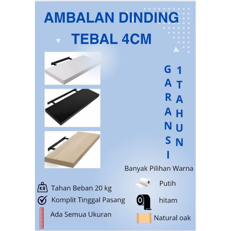 Jual Ambalan rak dinding minimalis Ukuran 50×204cm | Shopee Indonesia
