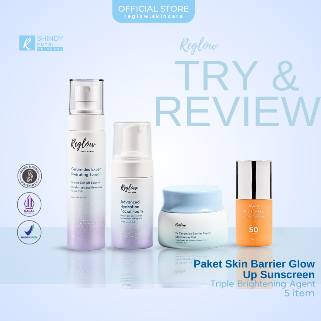 Jual Reglow Paket Skin barrier Series is for all skin type 8x Ceramide ...