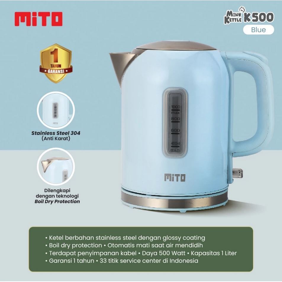 Jual MITO MINI ELECTRIC KETTLE K500 K-500 K 500 PEMANAS AIR MITO ...