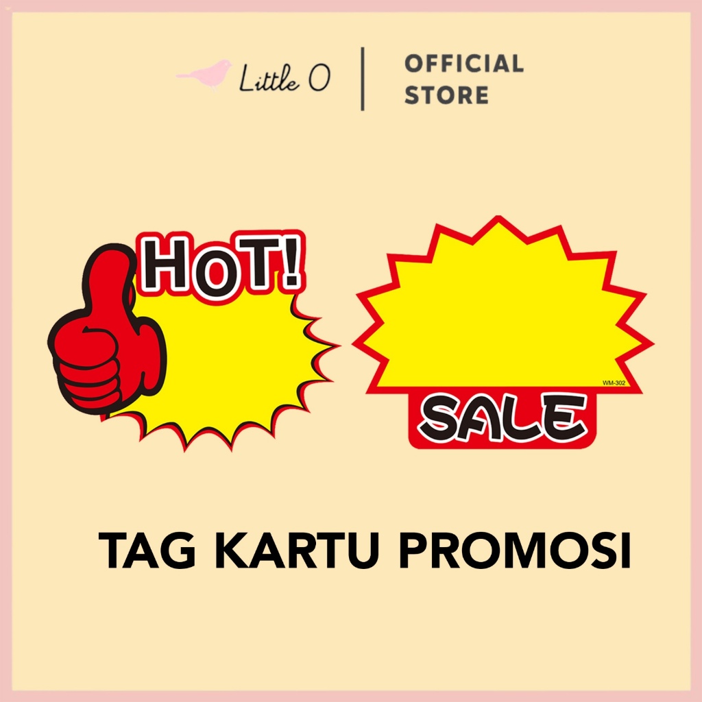 Jual ISI 10 Lembar Label Harga Pop Card Tulisan Promo Sale Tag Kartu ...