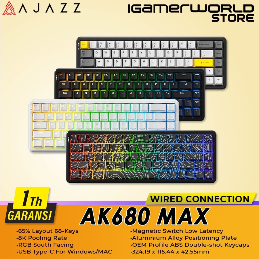 Jual Ajazz AK680 MAX HE Magnetic Switch Rapid Trigger 65% Mechanical ...