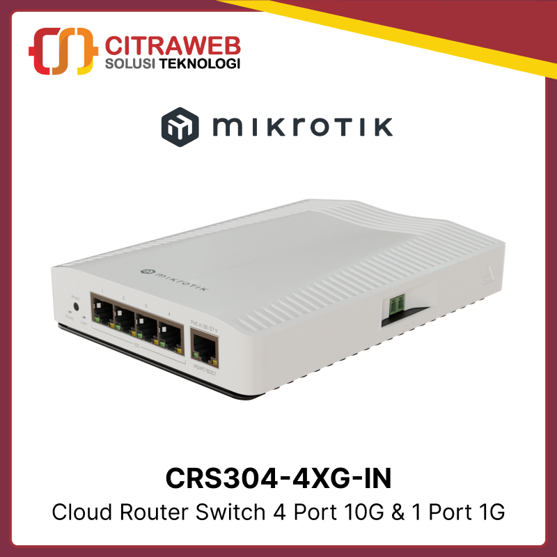 Jual Mikrotik CRS304-4XG-IN Cloud Router Switch CRS 304 4XG IN SUPPORT ...