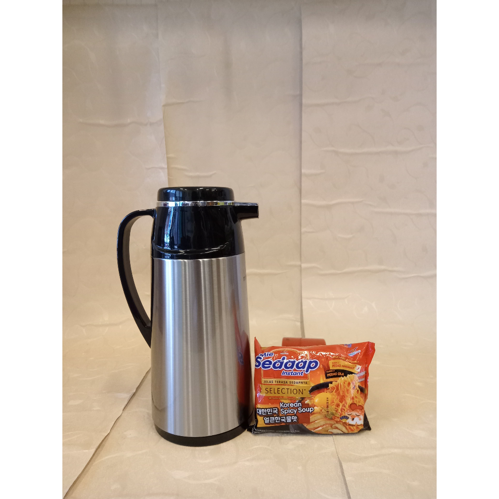 Jual Minowa Termos Kaca Tuang 1,3 Liter Air Pot Inner Glass Beautiful ...