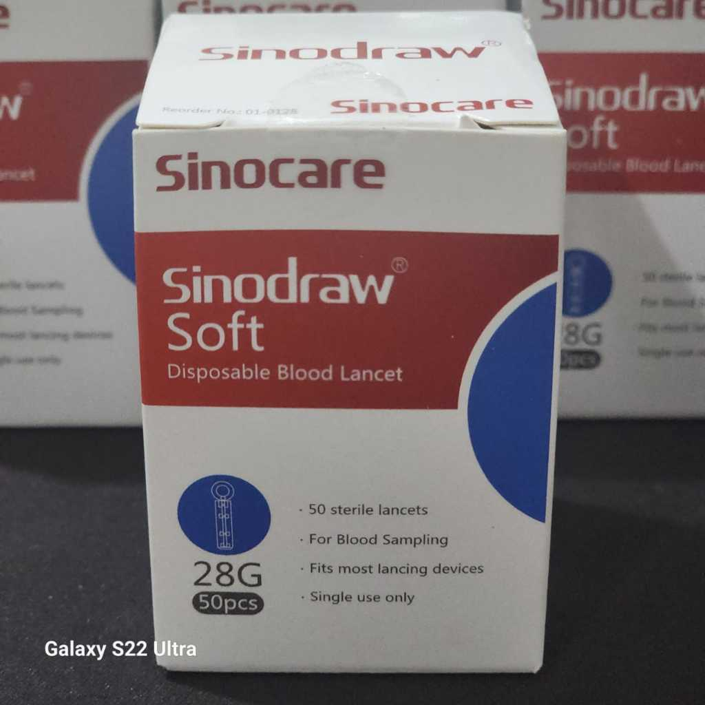 Jual BLOOD LANCET SINOCARE / SINODRAW SOFT DISPOSABLE BLOOD LANCET ...