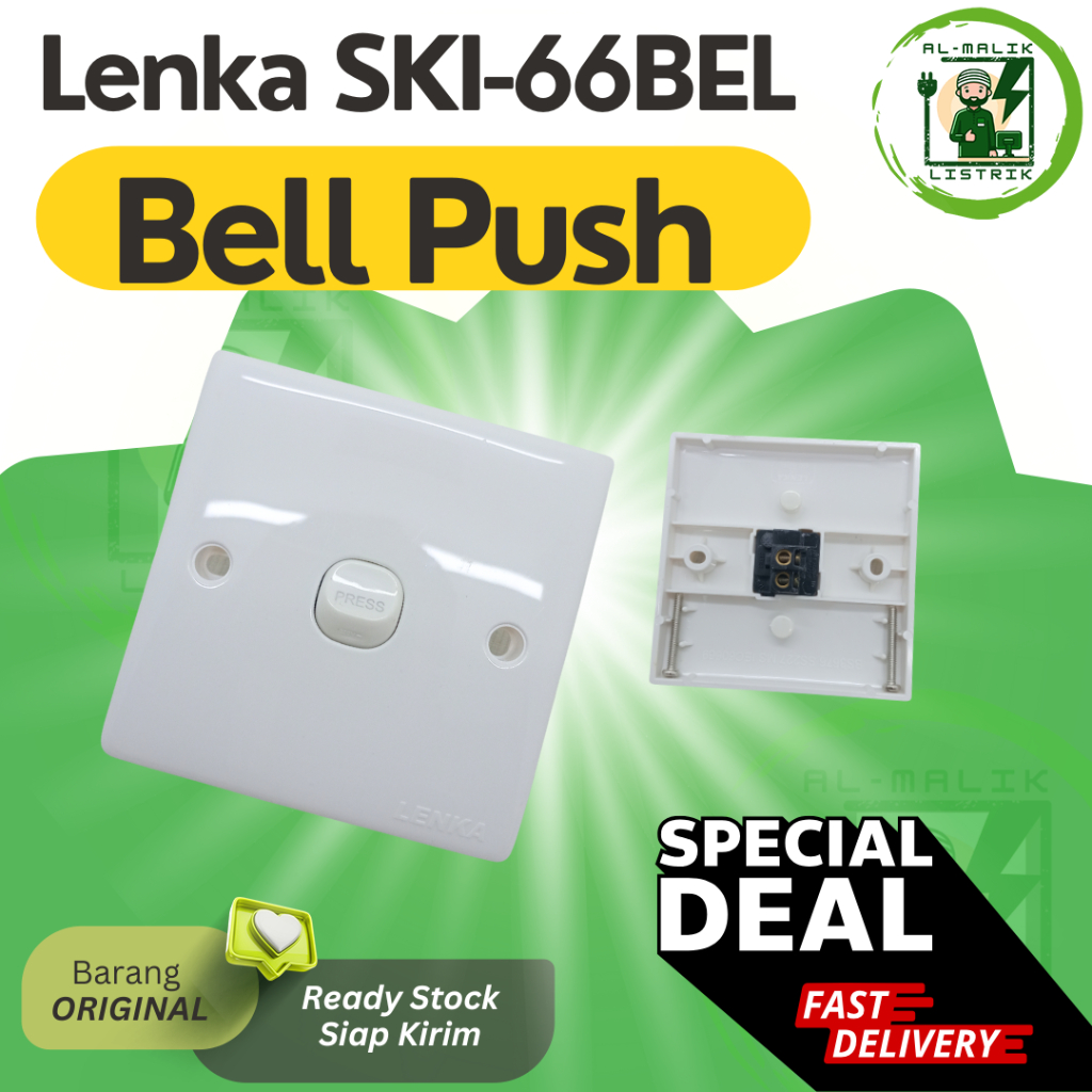 Jual Bell Push Lenka SKI-66BEL Tombol Saklar Bell | Shopee Indonesia