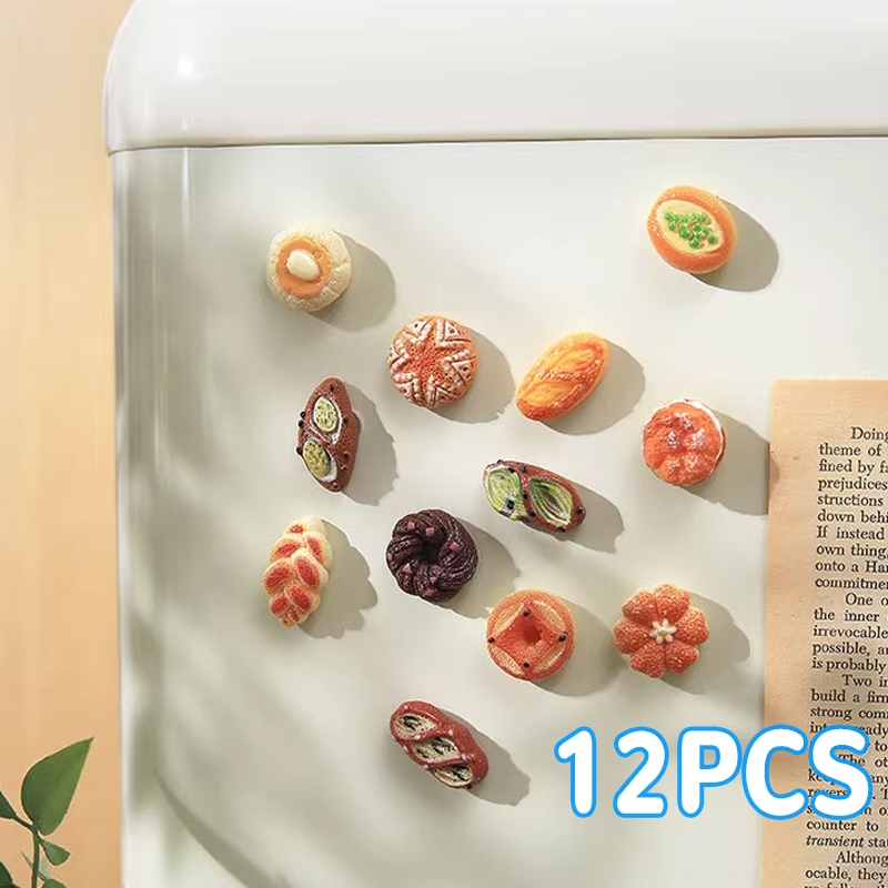Jual 12pcs Stiker Magnetik Roti Alkali Prancis Stiker Kulkas Magnet ...