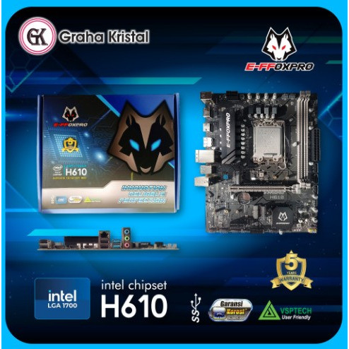 Jual Motherboard Effoxpro H610M ( LGA1700 / H610 / DDR4 ) H610 E ...