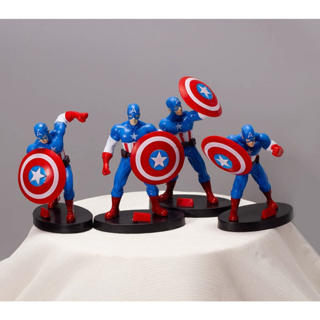 Jual HBD Topper Boneka Avengers Superhero isi 4pcs Captain America ...