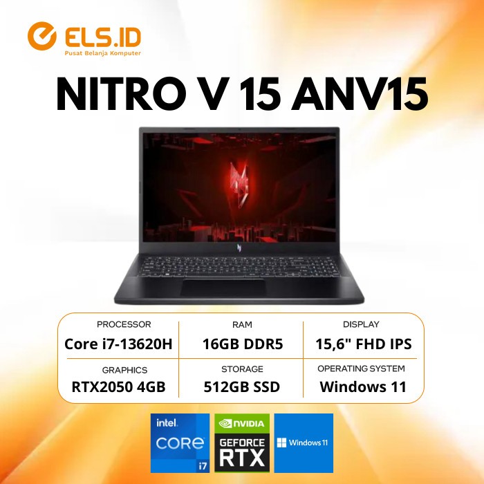 Jual Acer Nitro V 15 ANV15 51 77DG Intel i7 13620H 16GB SSD 512GB ...