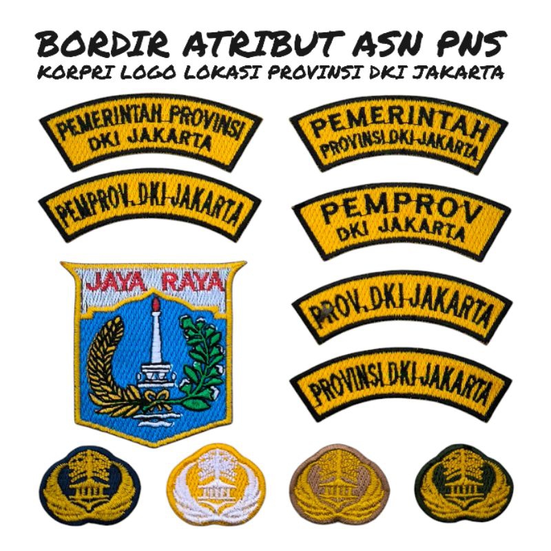 Jual BORDIR ATRIBUT INSTANSI PERLENGKAPAN SERAGAM ASN PNS KORPRI ...