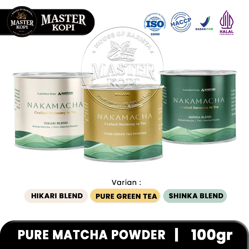 Jual Pure Matcha Powder NAKAMACHA Japan Origin GreenTea - Kaleng 100gr ...
