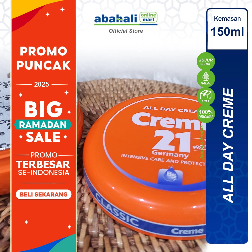 Jual Krim Pelembab Arab Creme 21 50 Pro Vitamin B5 E All Day Cream ...