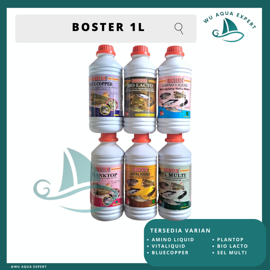 Jual 1 Liter 1 L BOSTER AMINOLIQUID VITALIQUID BLUE COPPER PLANKTOP BIO ...