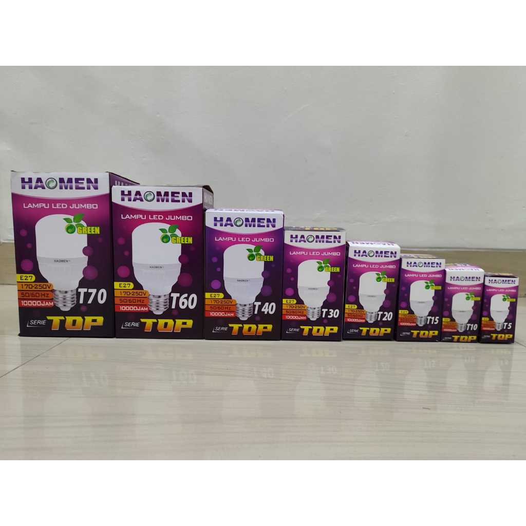 Jual Lampu Led JUMBO 5W 10W 15W 20W 30W 40W 60W 70W HAOMEN BOHLAM LED ...