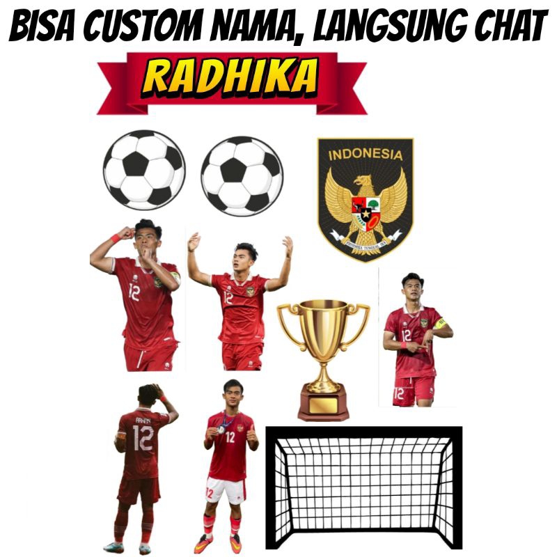 Jual Topper Arhan Pratama Timnas custom nama hiasan kue happy Birthday ...