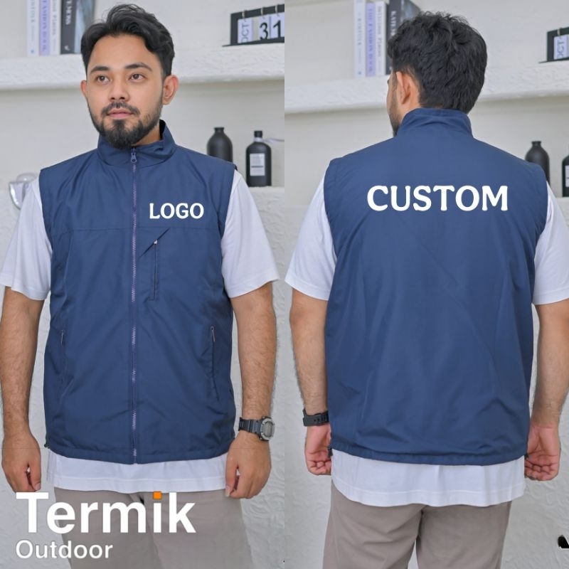 Jual Rompi Vest Simple Polos Custom Modern Rompi Custom Free Logo dan ...