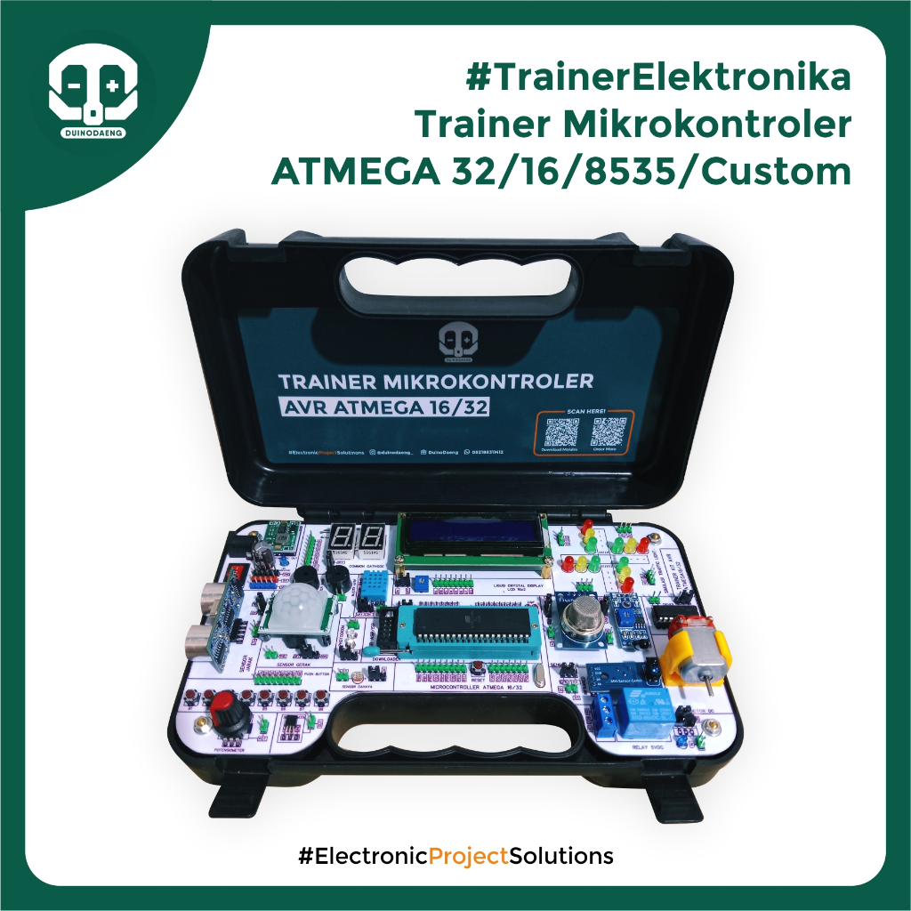 Jual Trainer Kit Mikrokontroler AVR ATMega 32/16/8535/Custom | Shopee ...