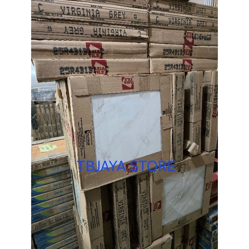 Jual KERAMIK LANTAI DINDING PUTIH AWAN AWAN ABU 40 X 40 ASIA TILE ...