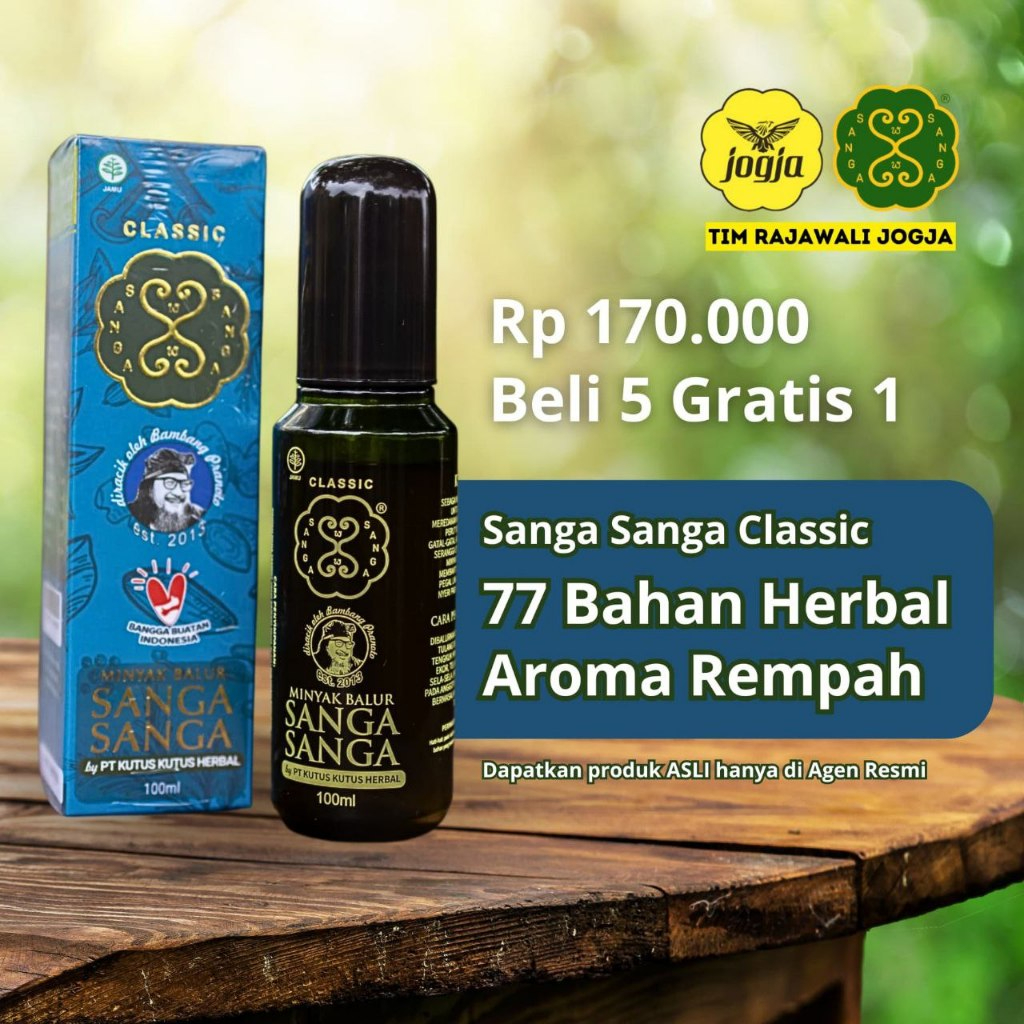 Jual Minyak Sanga Sanga Classic Herbal Organic 100ml original 100% ...