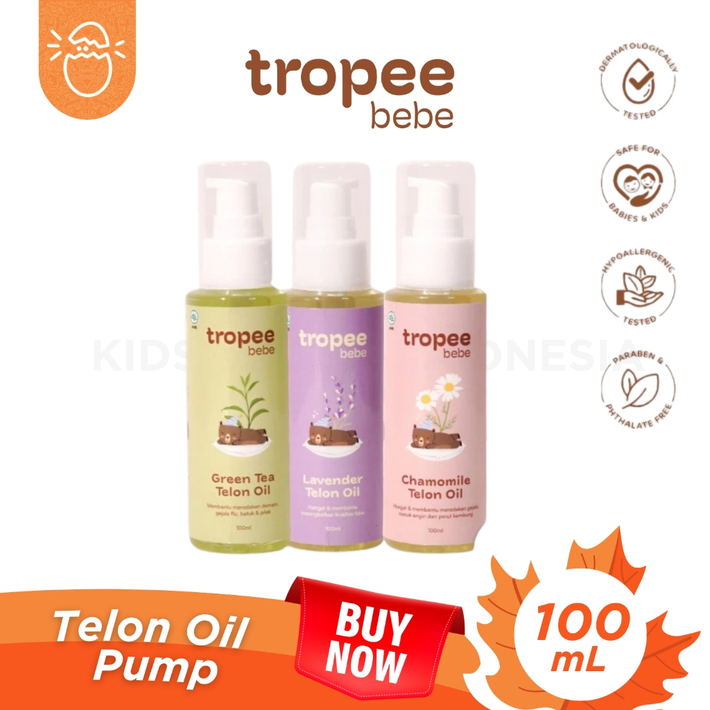Jual Tropee Bebe Minyak Telon Oil 100ml Aromatic Chamomile, Green Tea, Lavender | Shopee Indonesia