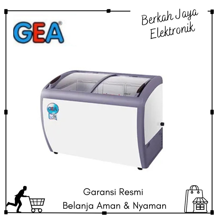 Jual Sliding Curve Glass Freezer GEA SD 360BY 360 Liter Kaca | Shopee Indonesia