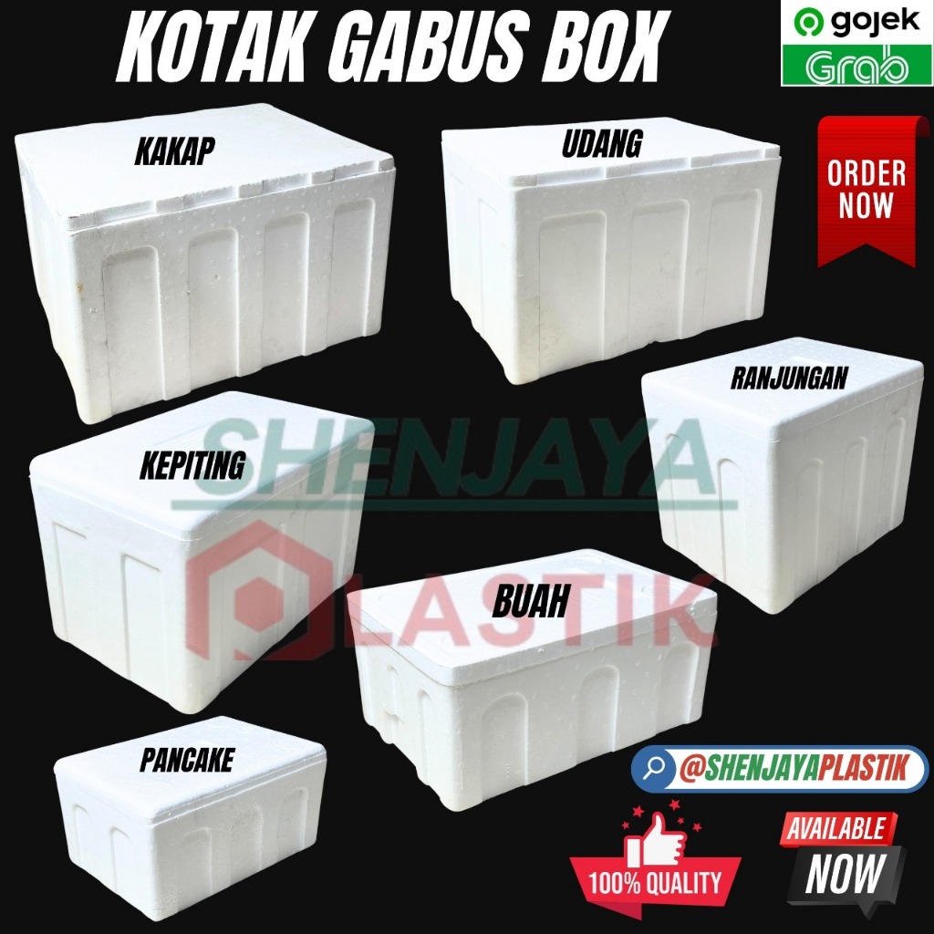 Jual kotak gabus styrofoam kakap udang kepiting ranjungan buah pancake ...