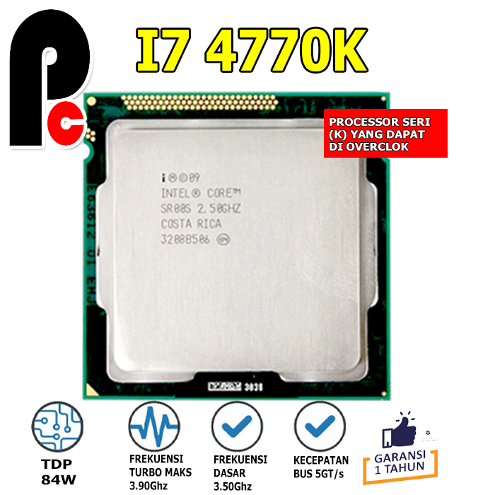 Jual Prosesor Intel Core i7 4770k / i7-4790K 3,90 GHz Soket LGA 1150 ...