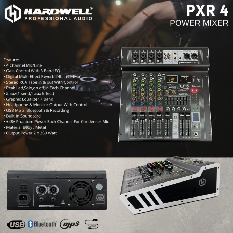 Jual Power Mixer Hardwell PXR 4 Original 4 Channel | Shopee Indonesia