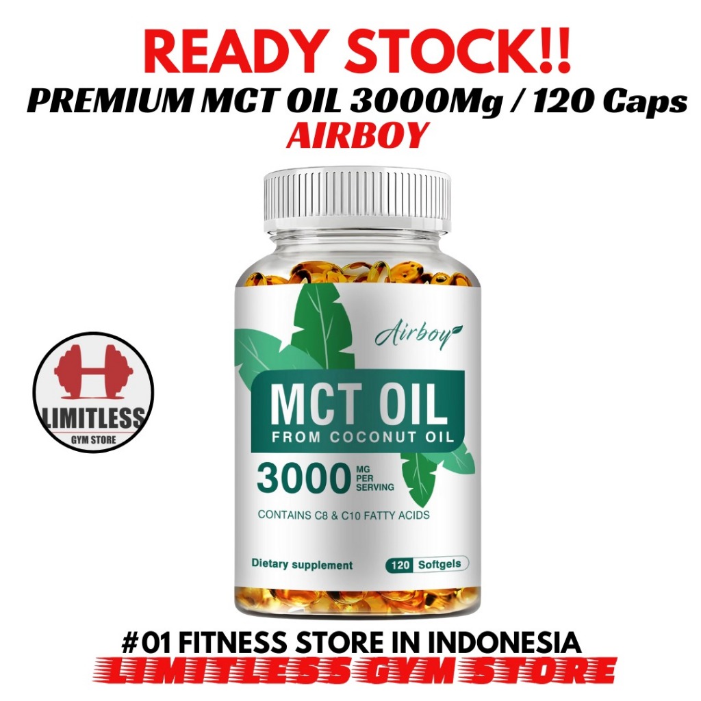 Jual AIRBOY MCT Oil 3000mg Supplement – 120 Softgels | Shopee Indonesia